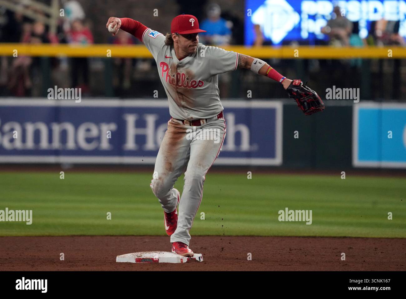 Philadelphia Phillies second base Bryson Stott (5) against the Arizona ...