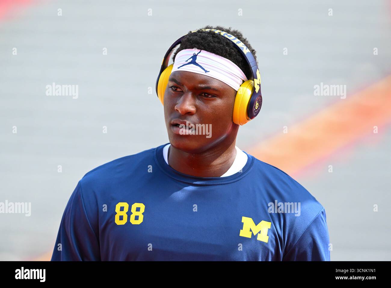 September 20, 2025: Michigan edge Lugard Edokpayi (88) before the start ...