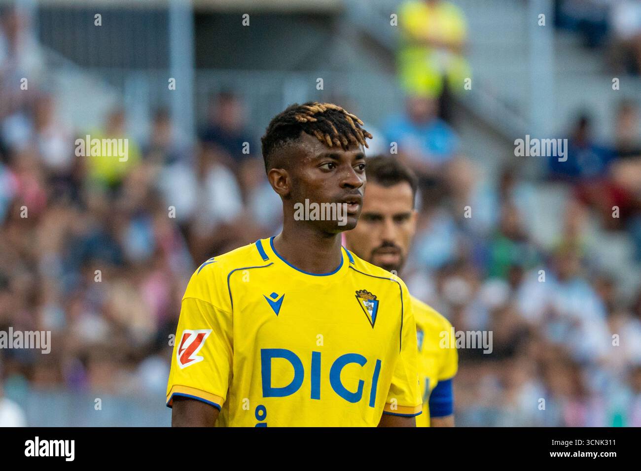 Efe Aghama (N7) during the Liga Hypermotion (segunda división) game ...