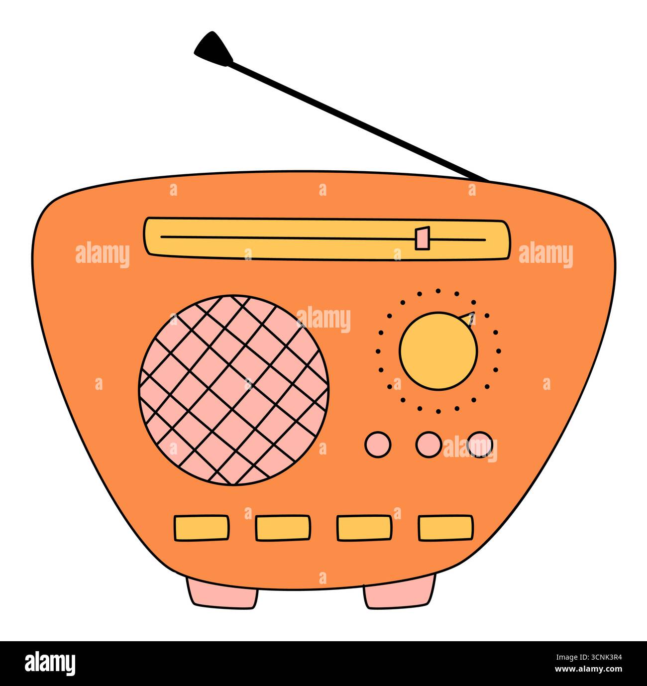 Radio icon in comic Stock Vector Images - Alamy