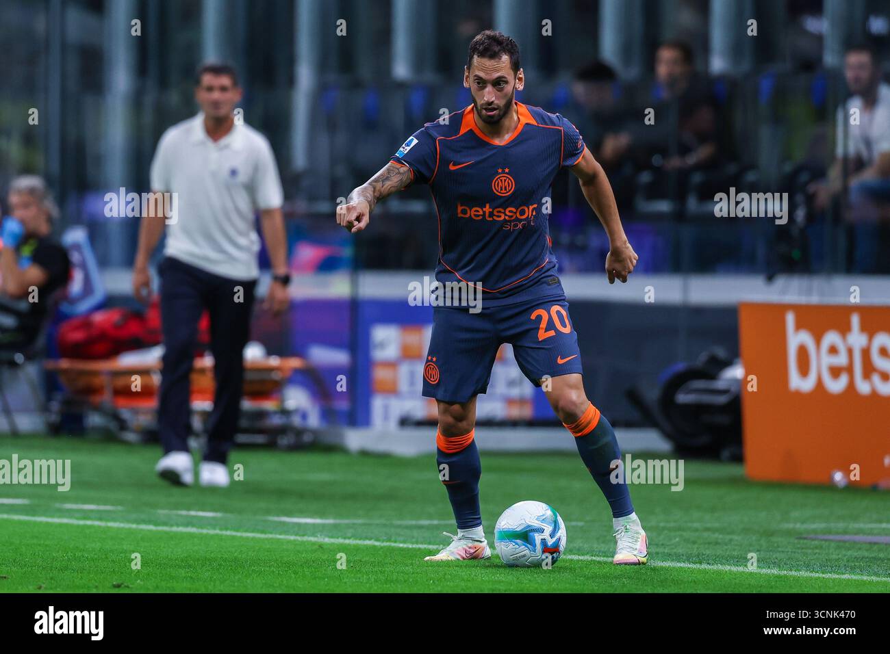 Hakan Calhanoglu of FC Internazionale seen in action during Serie A ...