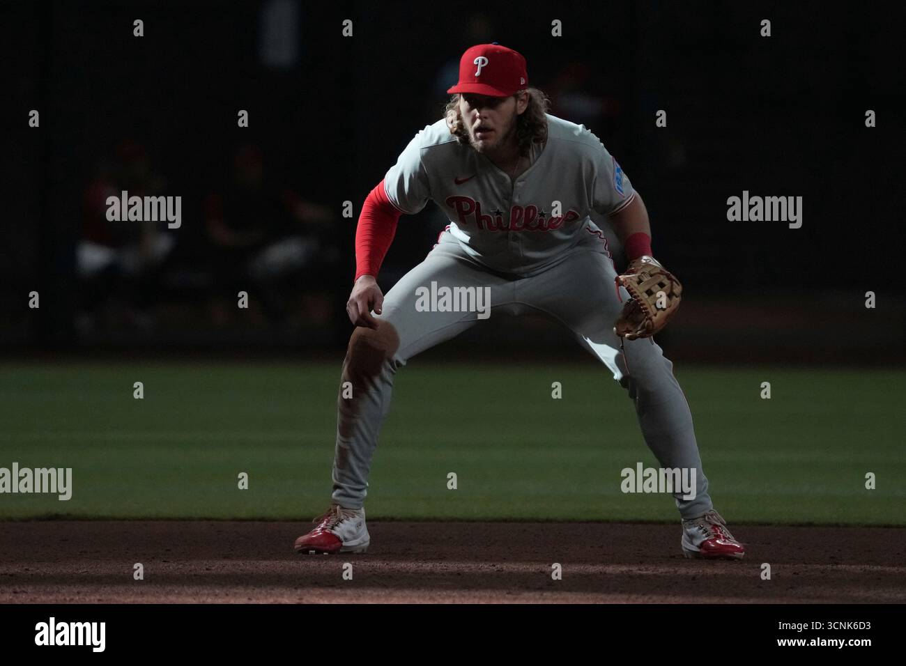Philadelphia Phillies third base Alec Bohm (28) against the Arizona ...