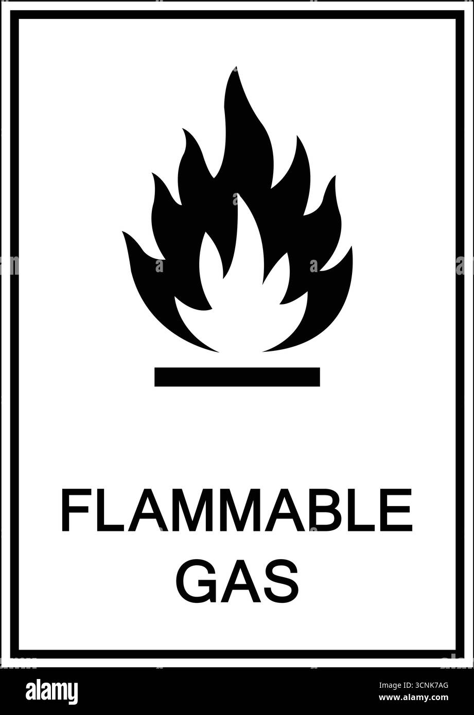 This image features a flammable gas warning sign, highlighting the ...