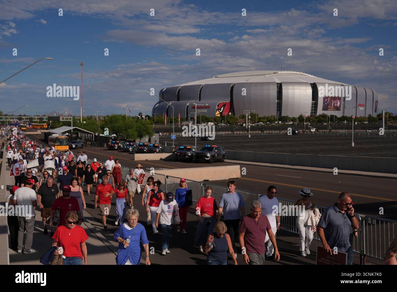 People leave the memorial for right wing activist Charlie Kirk, Sunday ...
