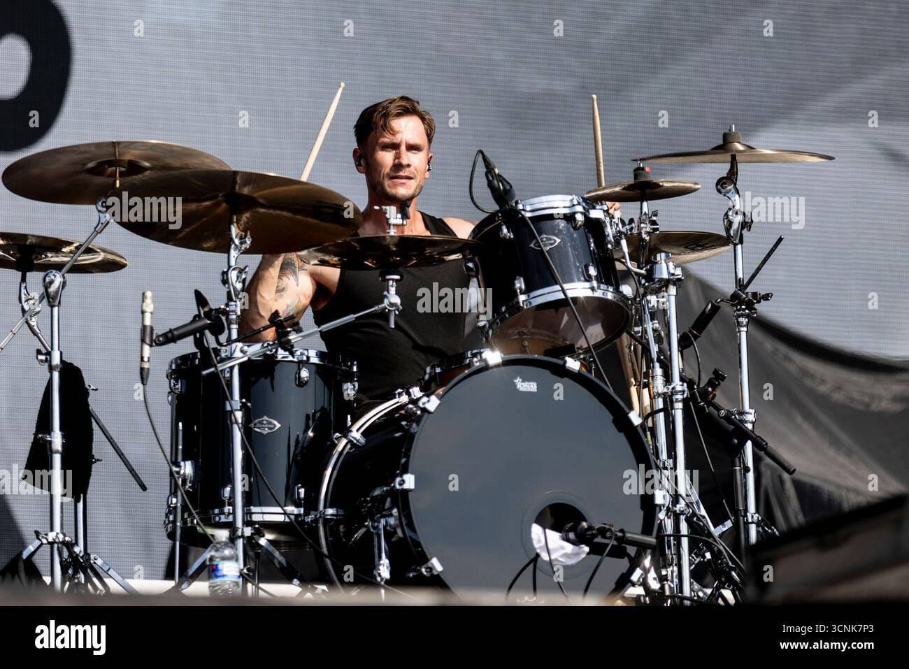 David Puckett of We Came As Romans performs during Louder Than Life ...