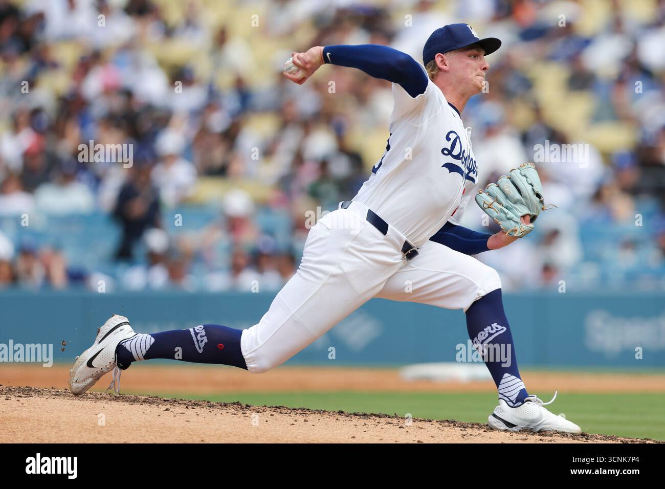 Los Angeles Dodgers pitcher Emmet Sheehan throws to a San Francisco ...