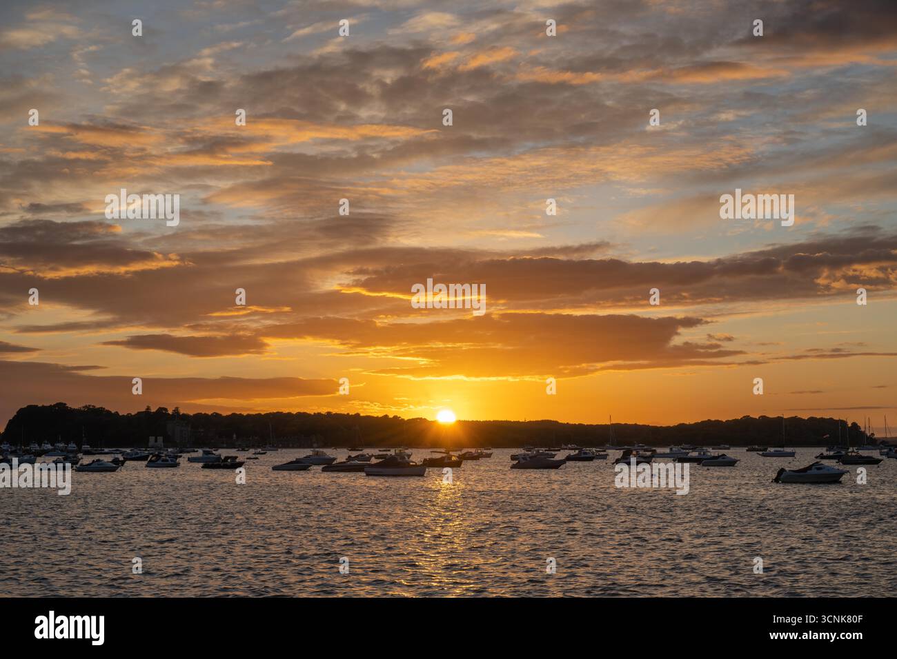 Poole, Dorset, UK. 21st September 2025. View from Sandbanks at Poole in ...