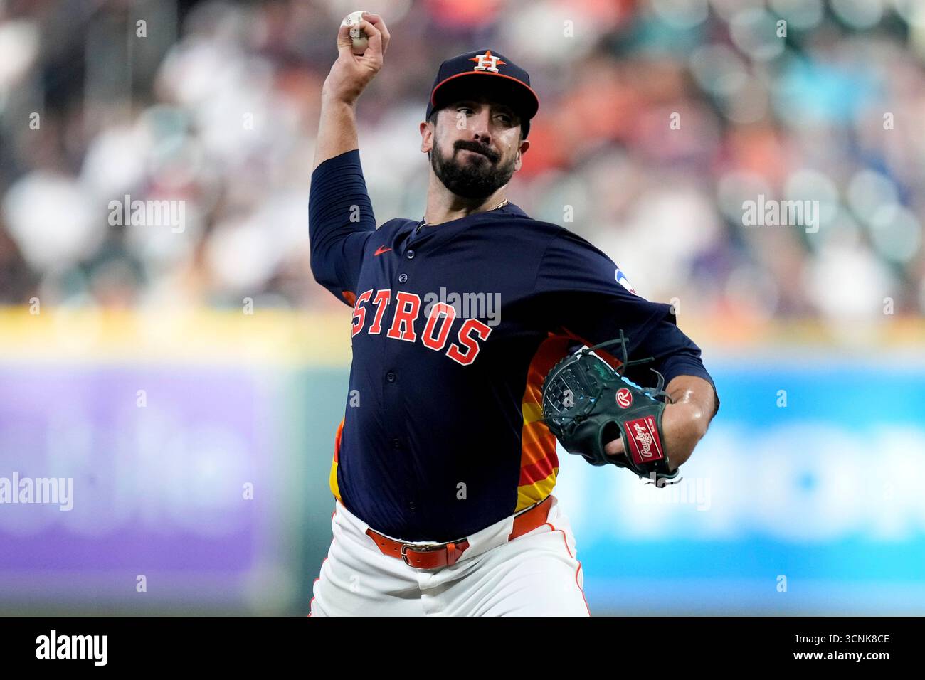 Houston Astros starting pitcher Jason Alexander throws against the ...