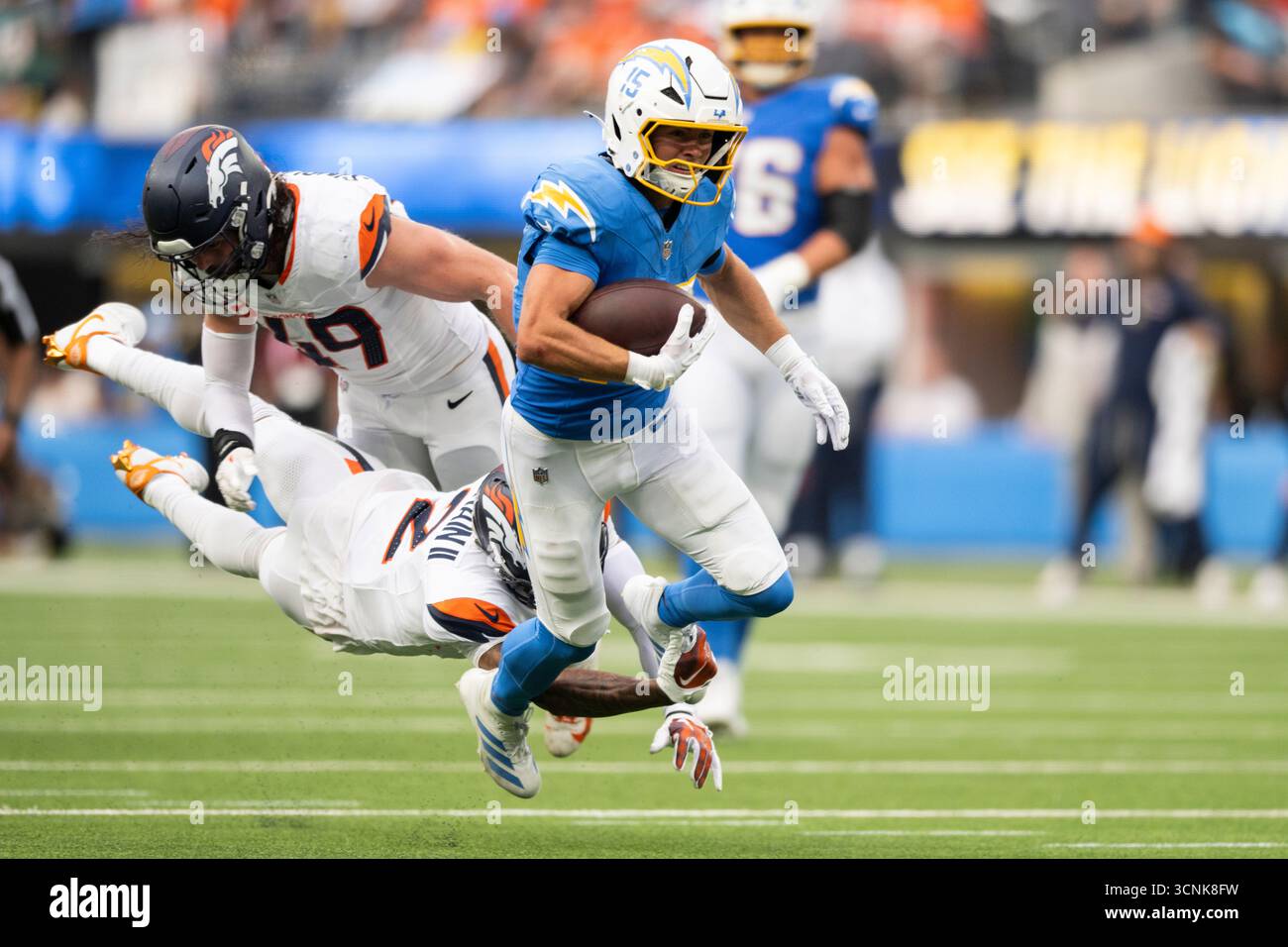 Los Angeles Chargers wide receiver Ladd McConkey (15) runs with the ...