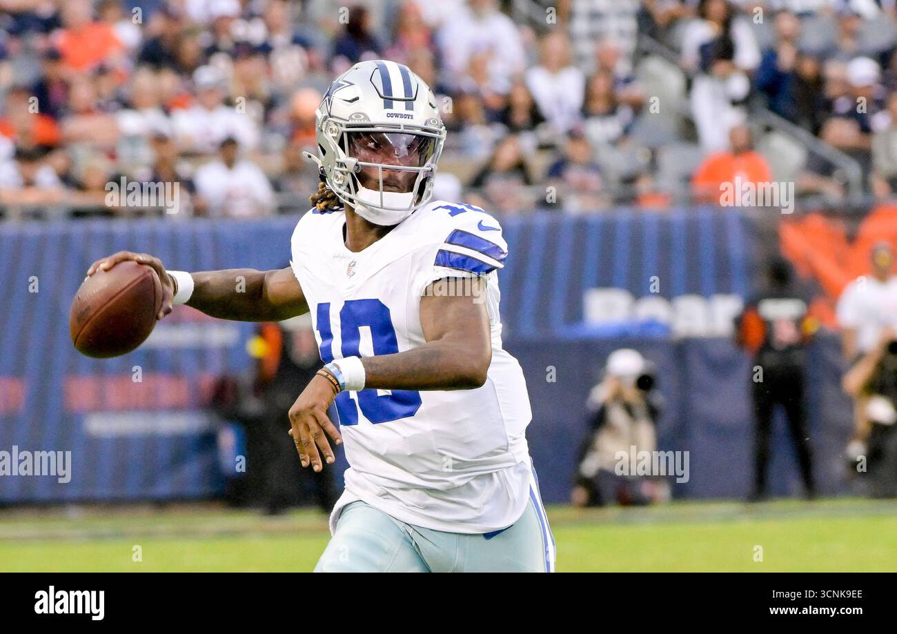 Dallas Cowboys quarterback Joe Milton III (10) passes the ball during ...