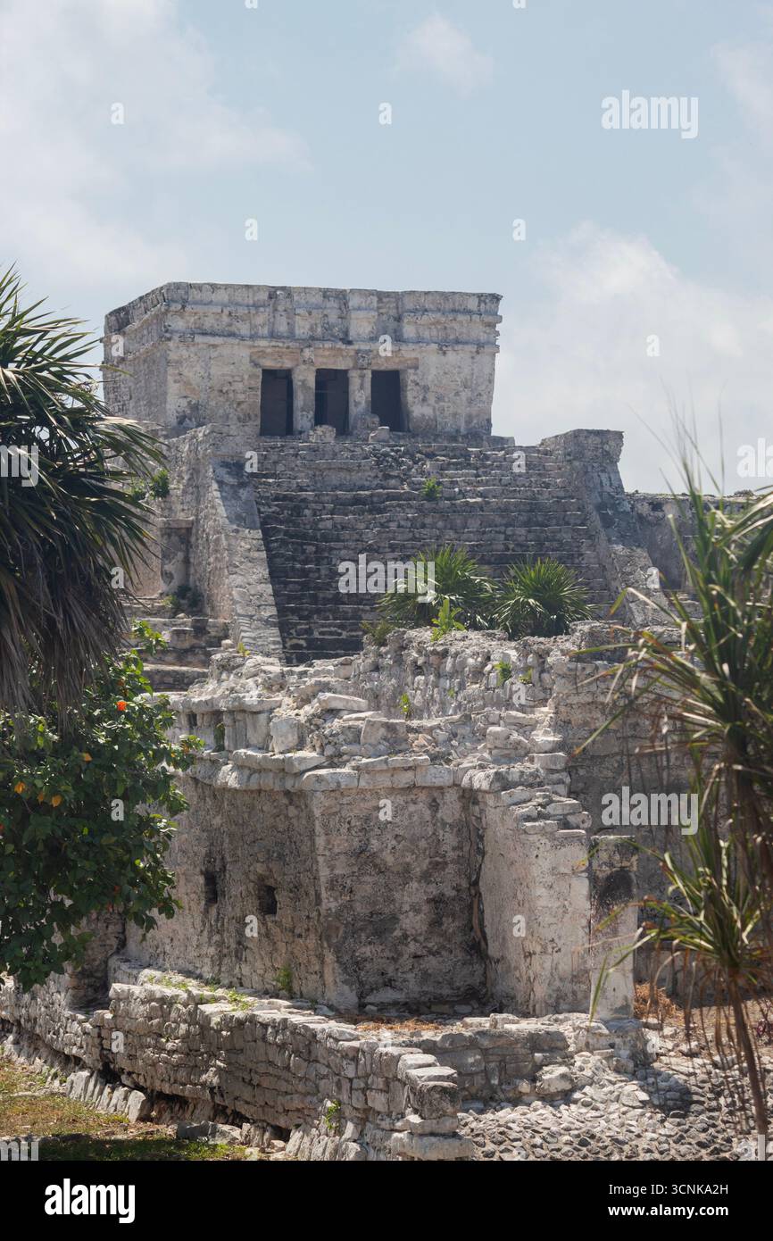 The ruins of the most famous building into the tulum archaeological ...
