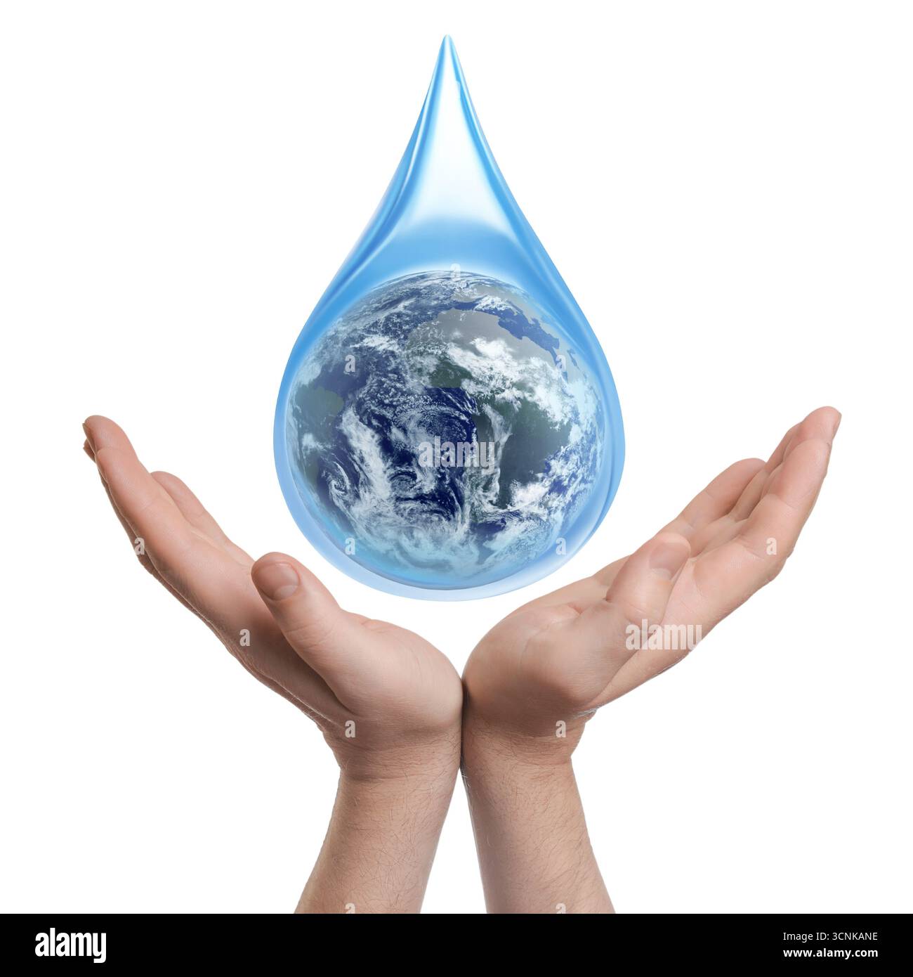 Drop water earth inside hands hi-res stock photography and images - Alamy