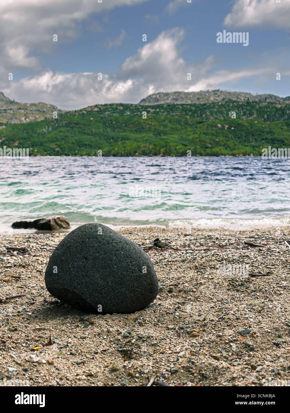 Lonely mountain on shore lake hi-res stock photography and images - Alamy