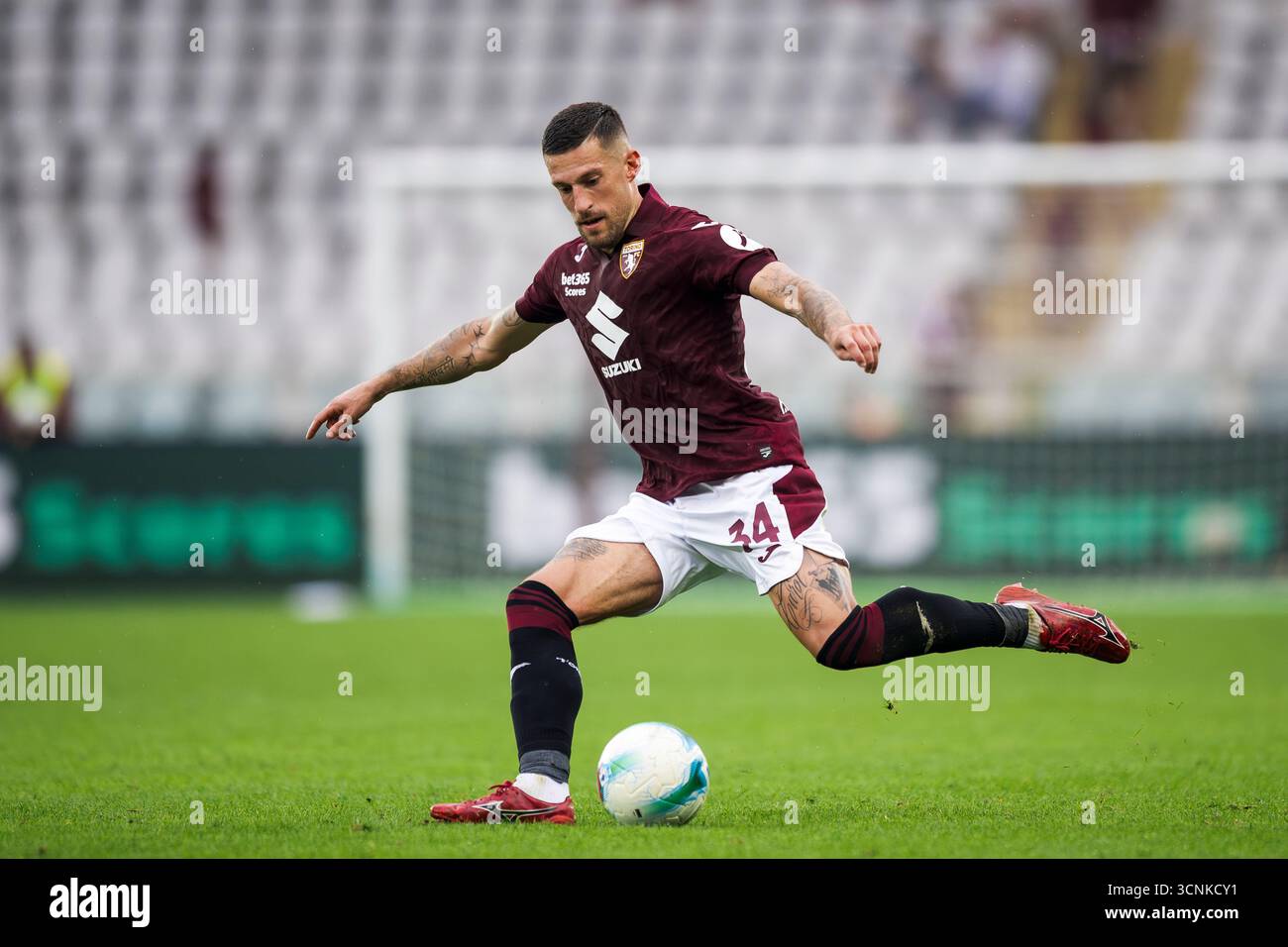 Cristiano Biraghi of Torino FC kicks the ball during the Serie A ...