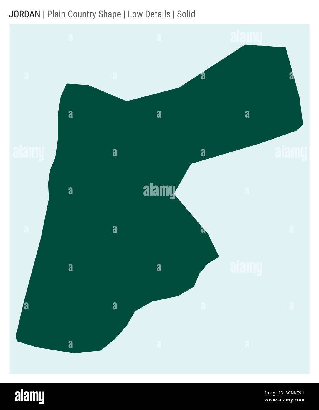 Jordan plain country map. Low details. Solid style. Shape of Jordan ...