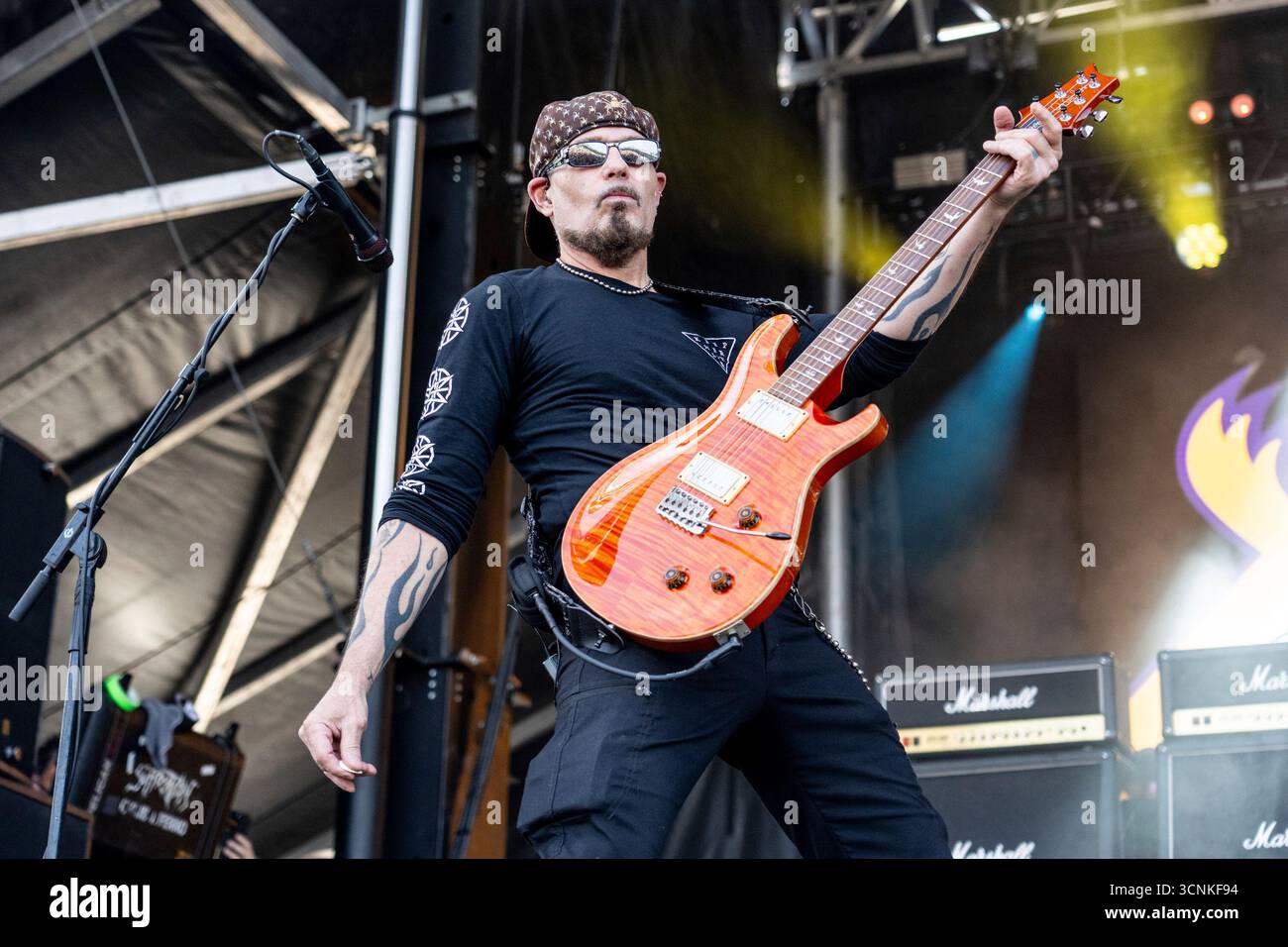 Mike Stone of Queensryche performs during Louder Than Life music ...