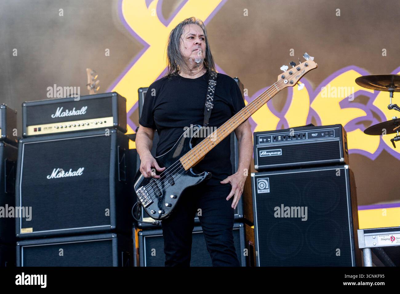 Eddie Jackson of Queensryche performs during Louder Than Life music ...