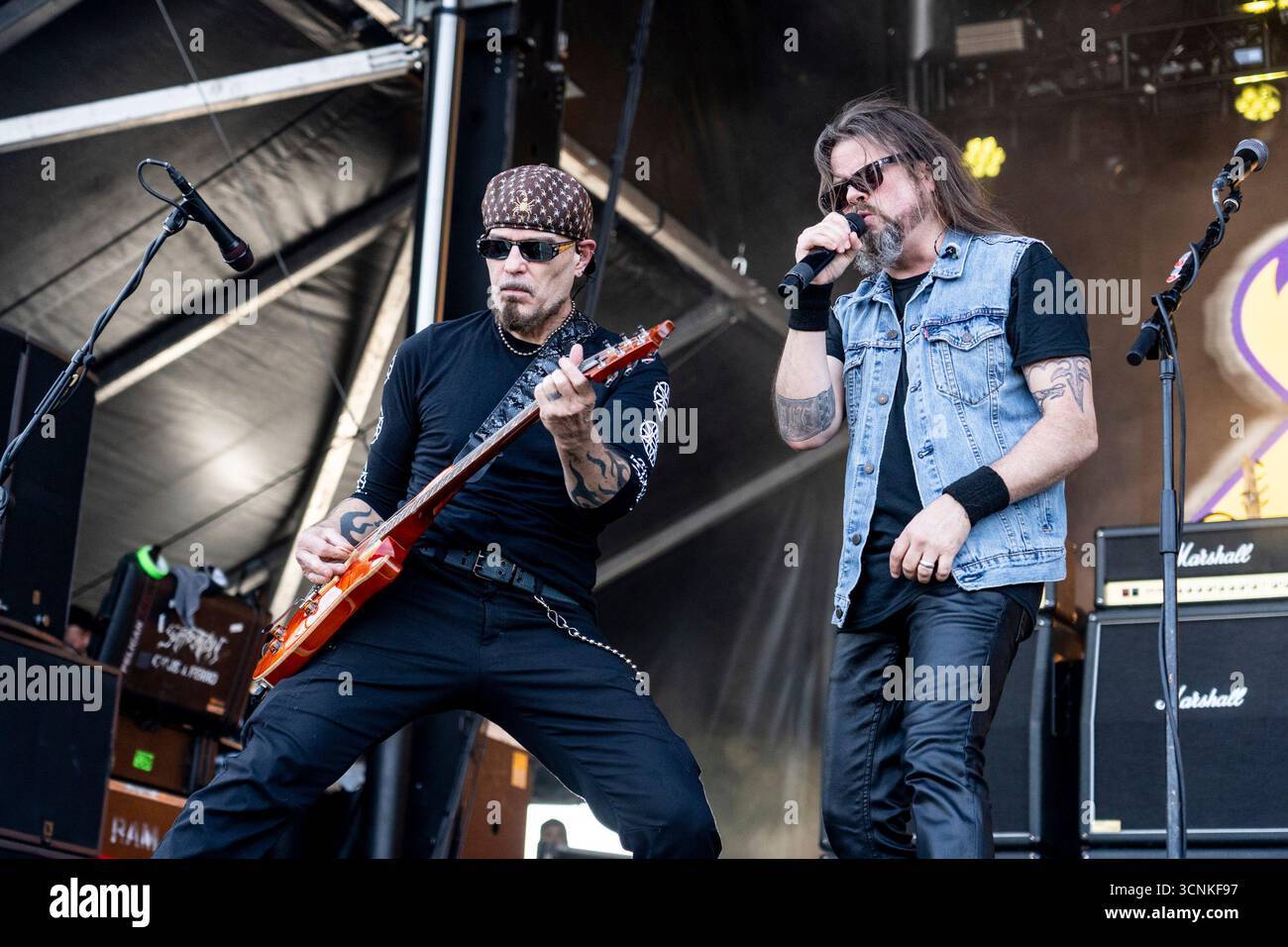 Mike Stone, left, and Todd La Torre of Queensryche perform during ...