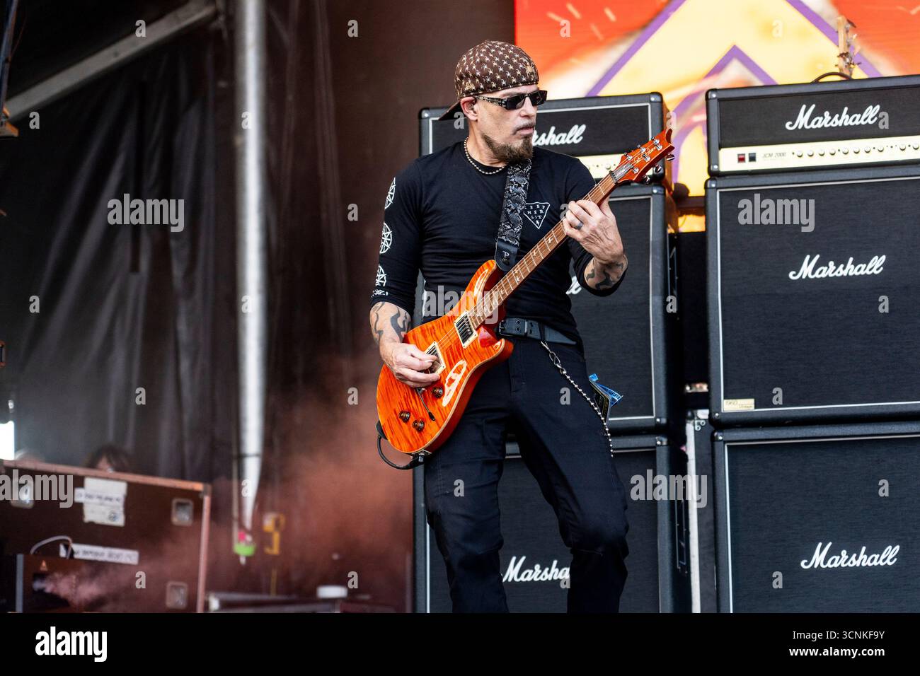 Mike Stone of Queensryche performs during Louder Than Life music ...