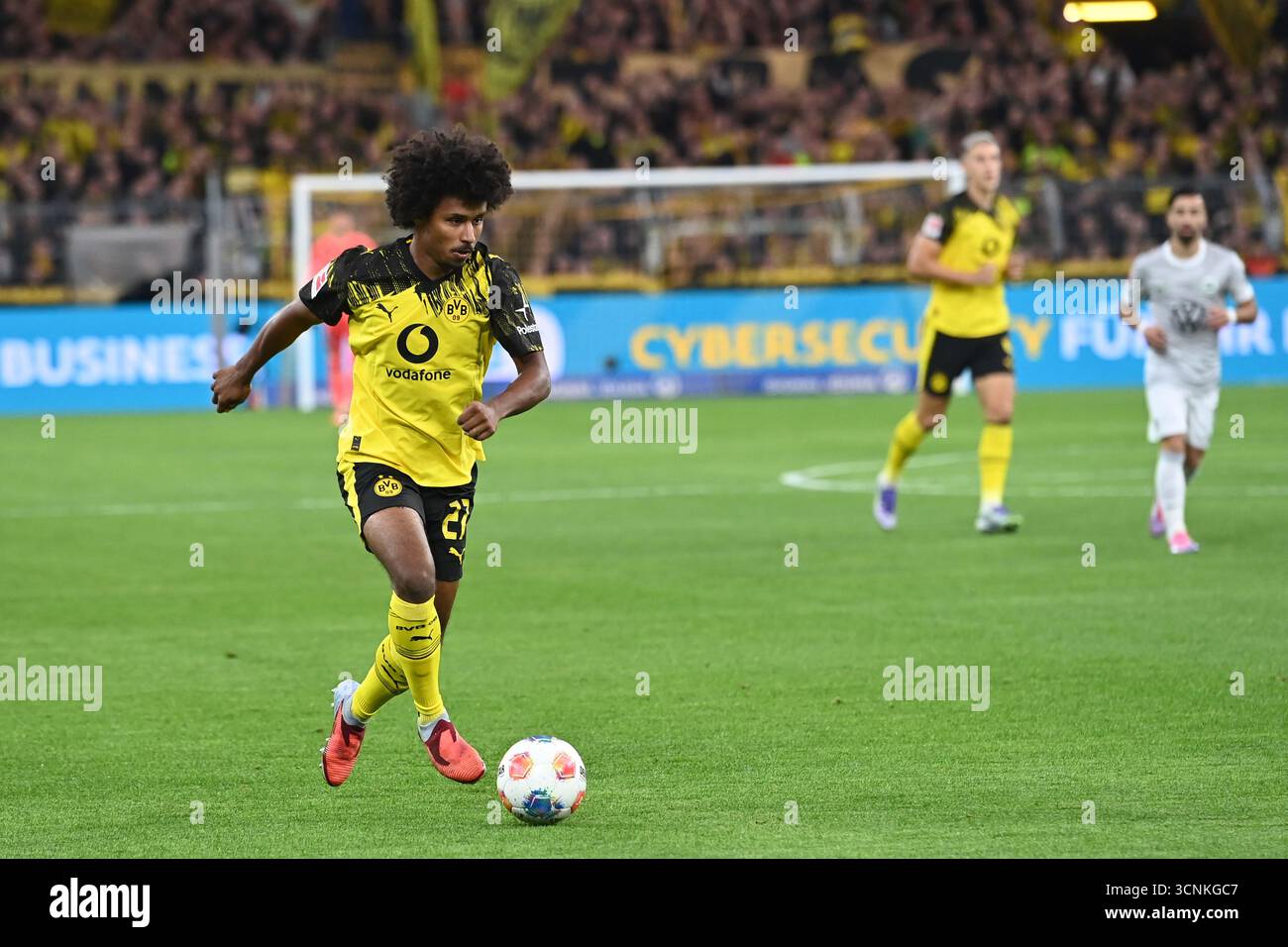 Karim-David ADEYEMI (DO) action, individual action, Borussia Dortmund (DO) - VfL Wolfsburg (WOB ...