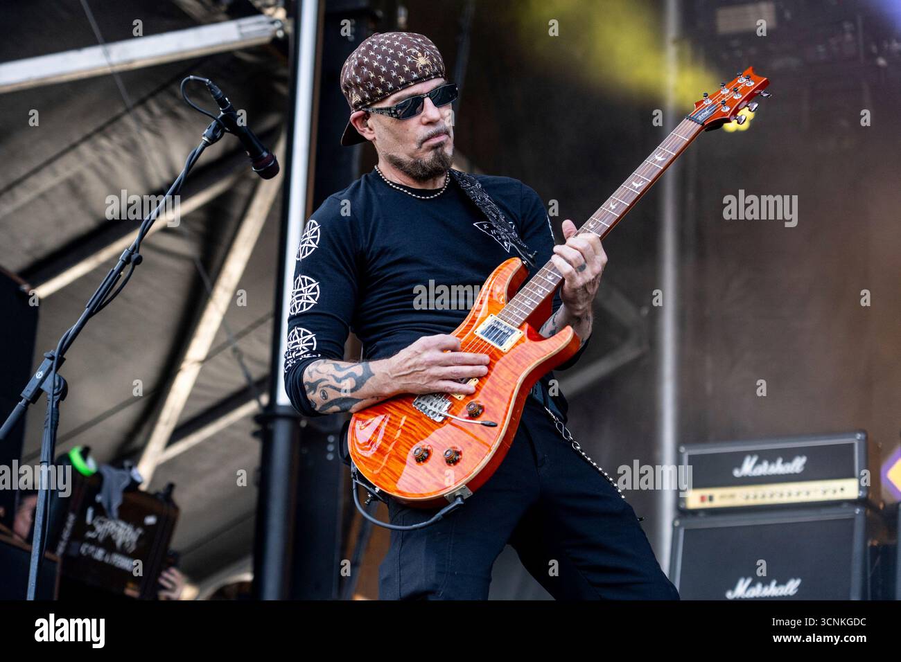 Mike Stone of Queensryche performs during Louder Than Life music ...