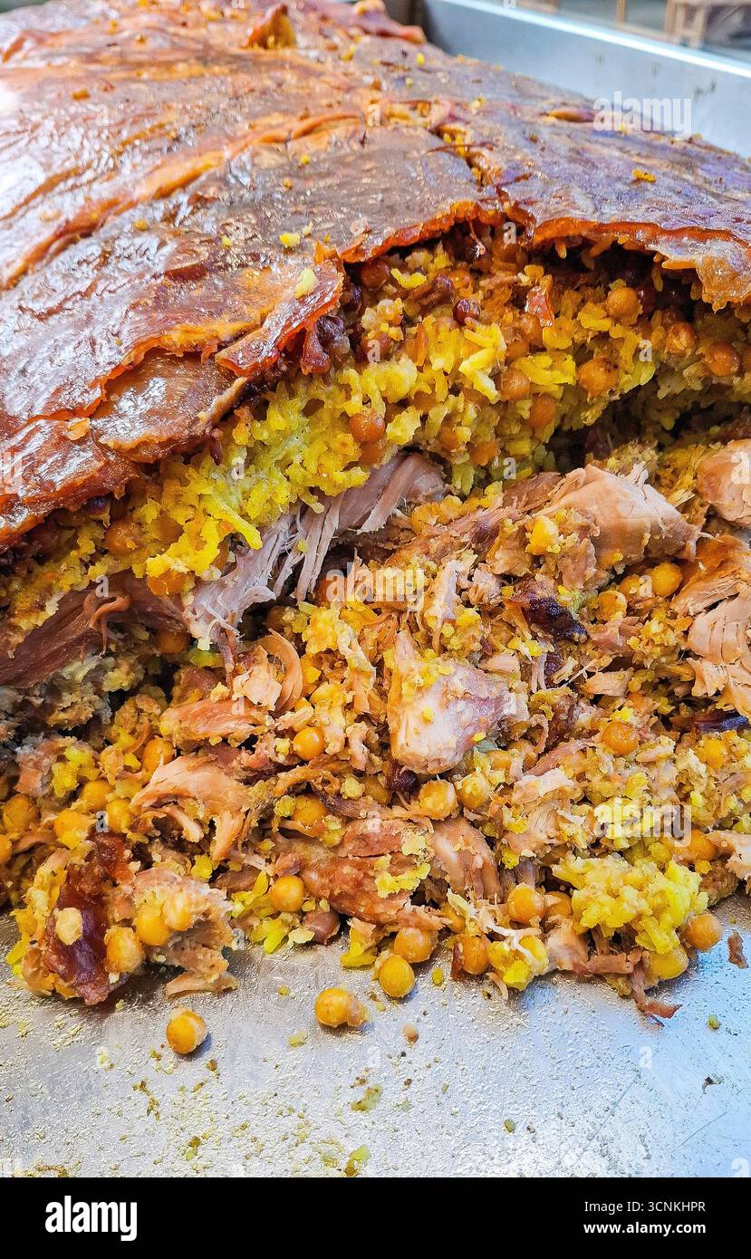 Suckling pig with rice, potato, arepa - Typical Colombian gastronomy ...