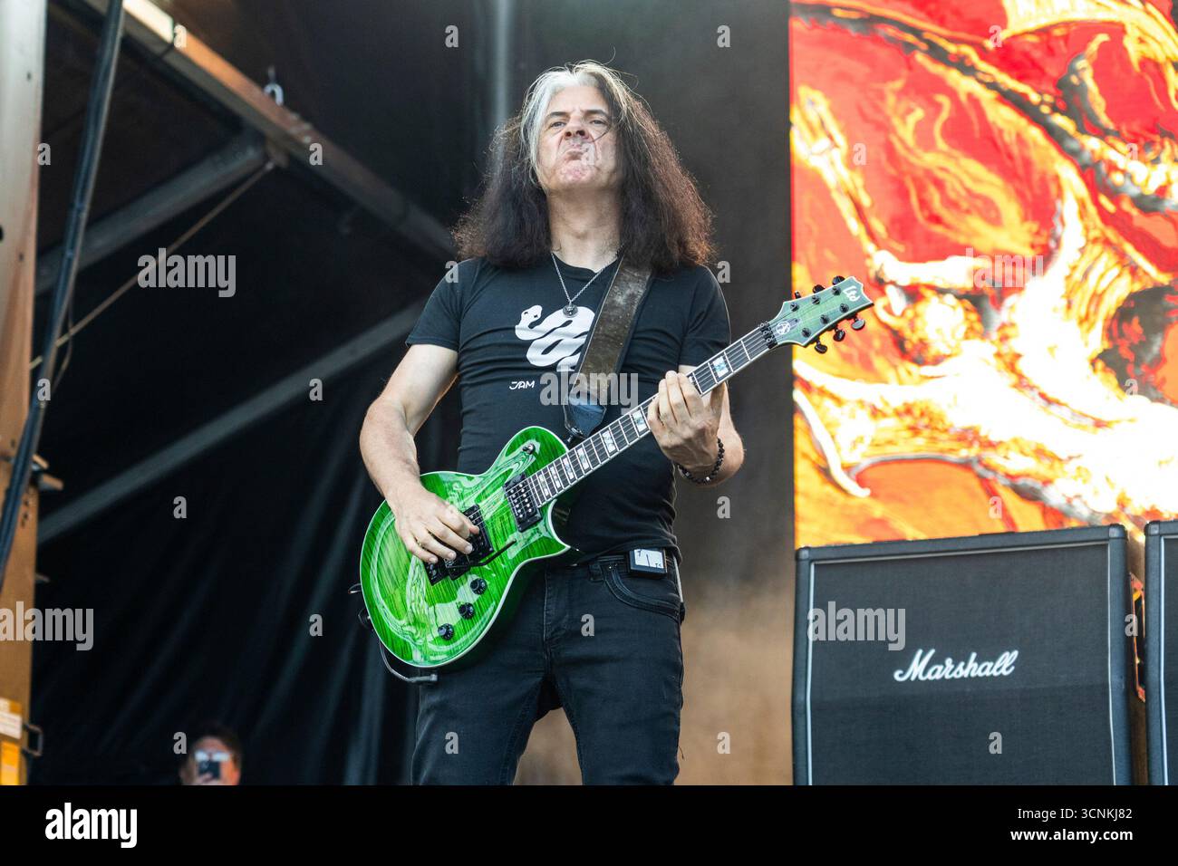 Alex Skolnick of Testament performs during Louder Than Life music ...