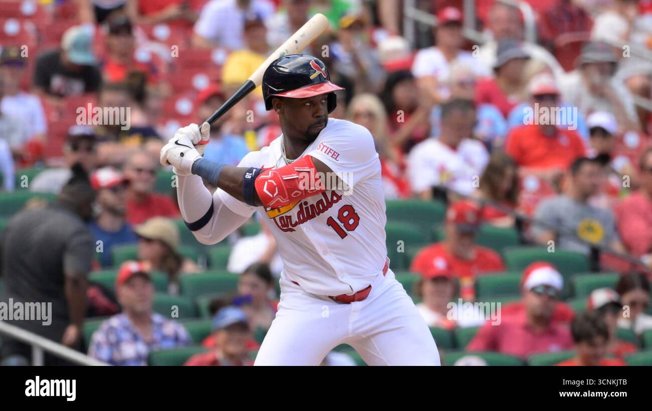 St. Louis Cardinals' Jordan Walker at bat against the Milwaukee Brewers ...