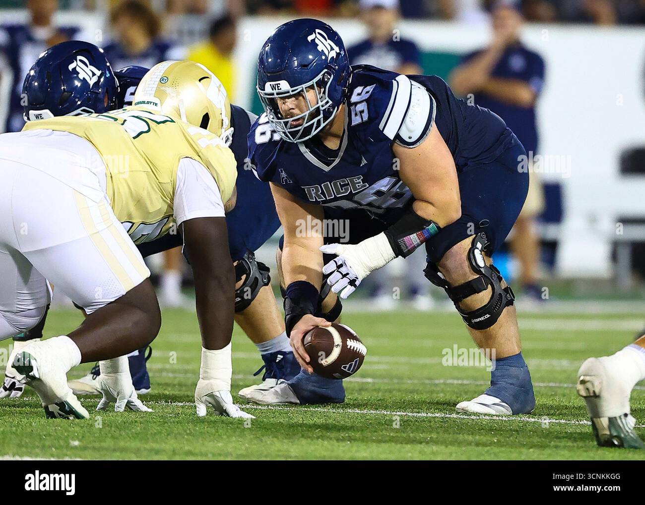 September 18,2025: Rice University offensive lineman Nate Bledsoe (56 ...
