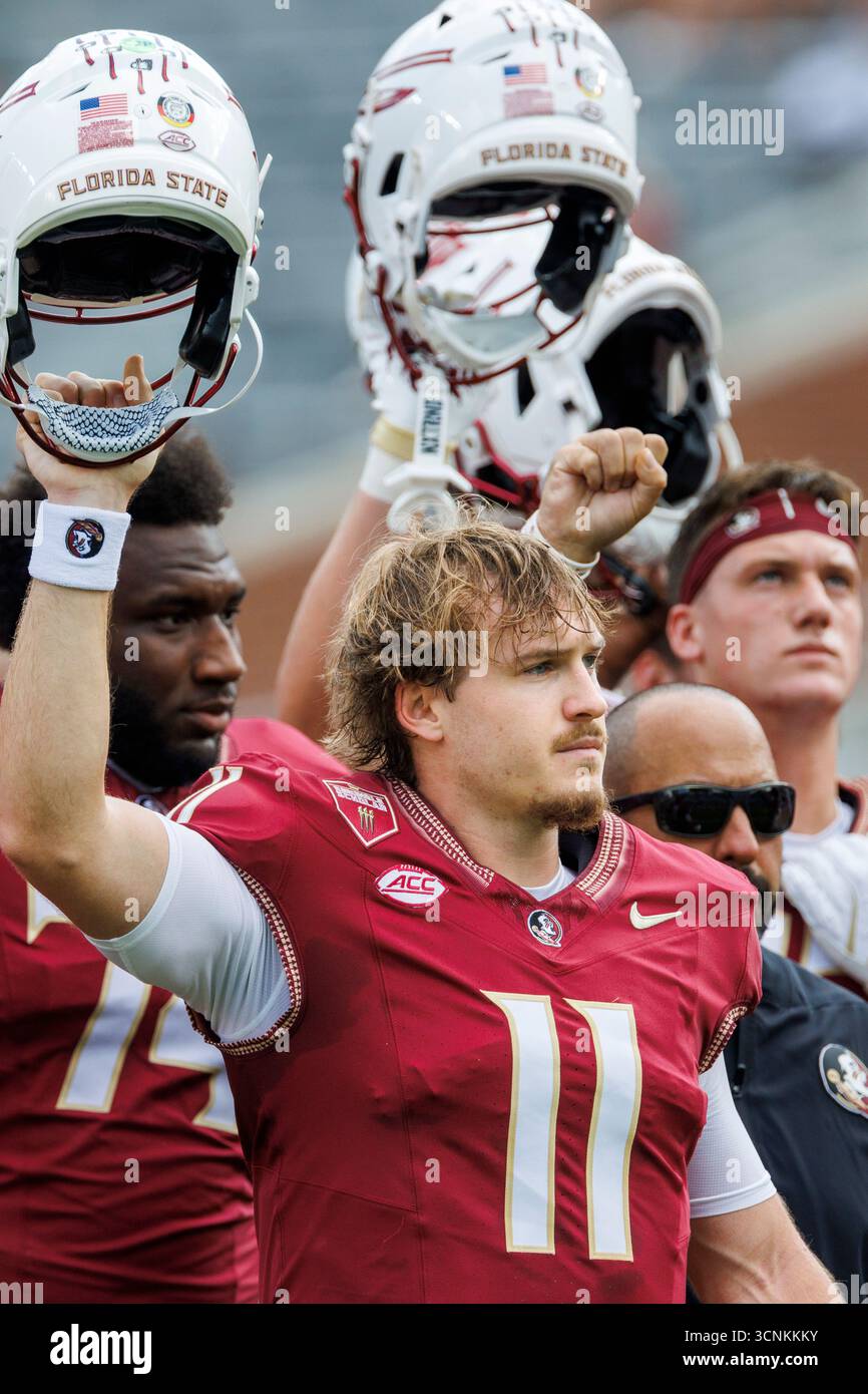Florida State quarterback Brock Glenn (11) before the start an NCAA ...
