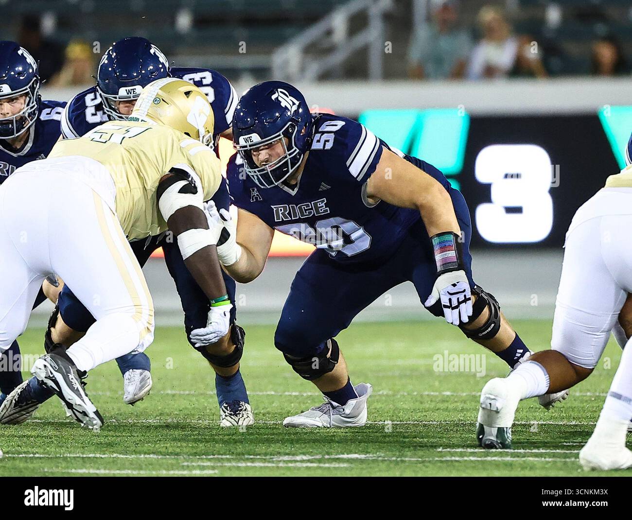 September 18,2025: Rice University offensive lineman Patrick Valent (50 ...