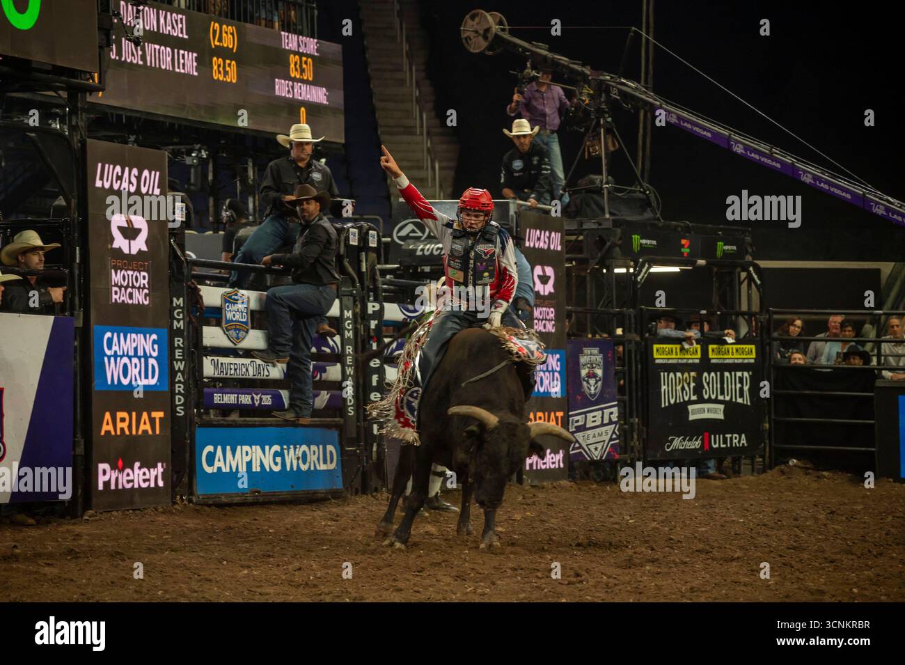 Florida Freedom's John Crimber rides Bullistic in game 9 during the New York Mavericks' PBR ...