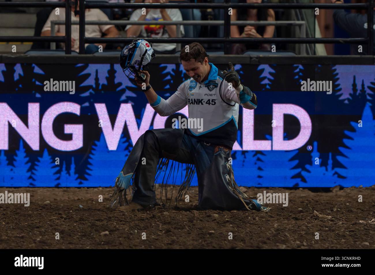 Carolina Cowboys' Adriano Salgado rides Barbarosa in game 10 during the ...