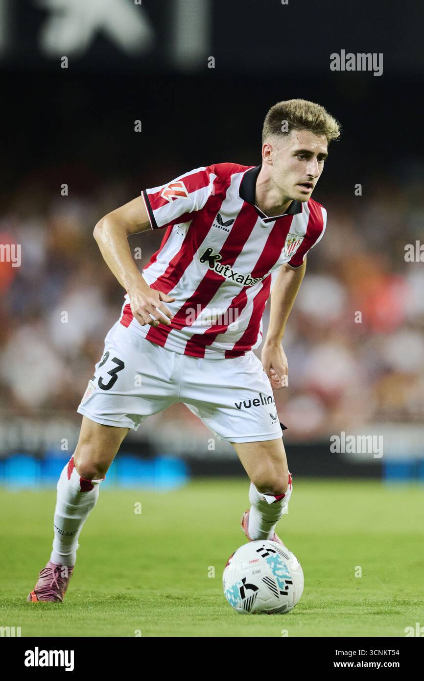 Robert Navarro of Athletic Club during the Spanish championship LaLiga ...
