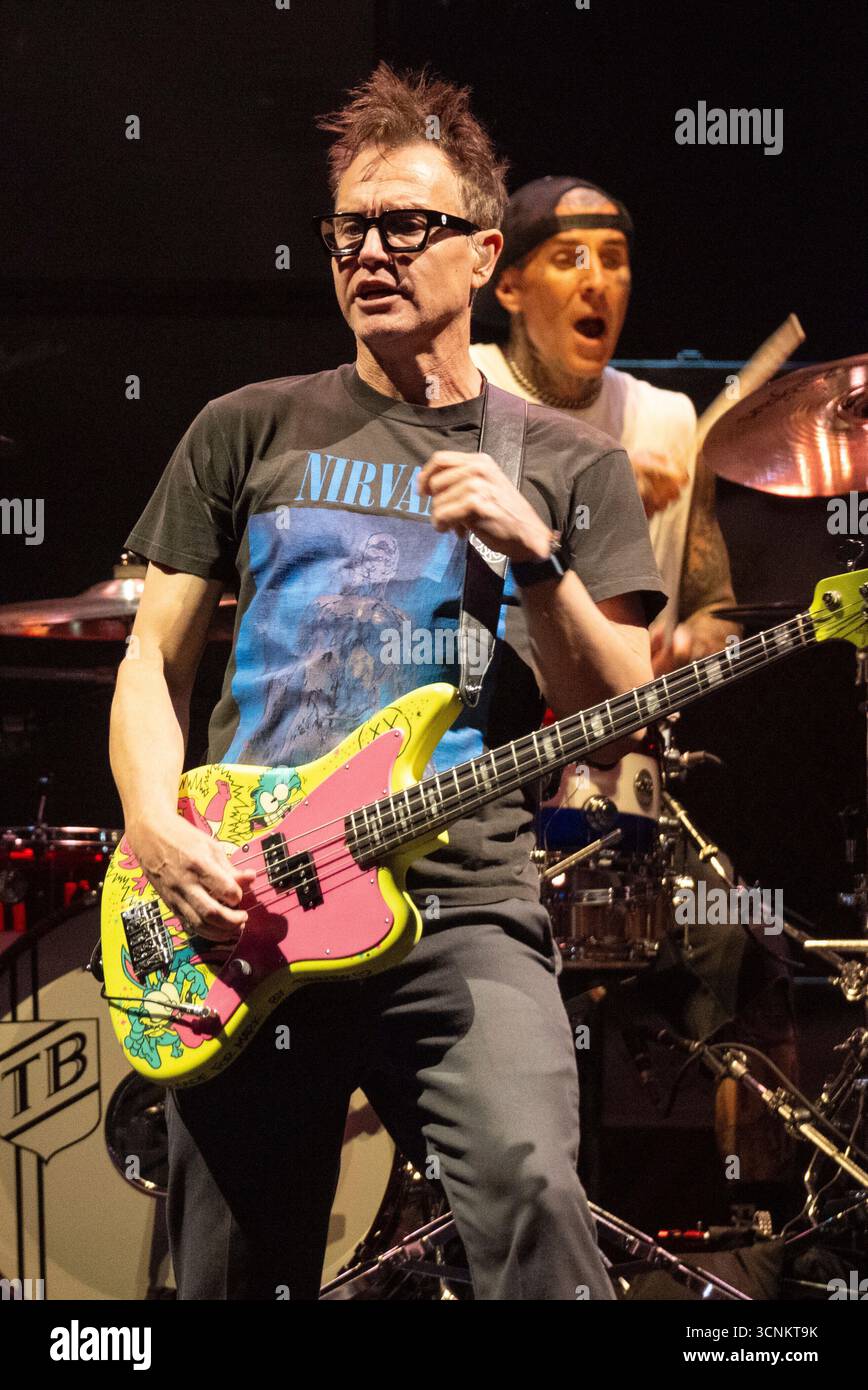 Mark Hoppus, of Blink 182 performs during the Shaky Knees Music ...