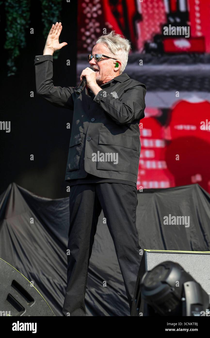 Mark Mothersbaugh, of Devo, performs during the Shaky Knees Music ...