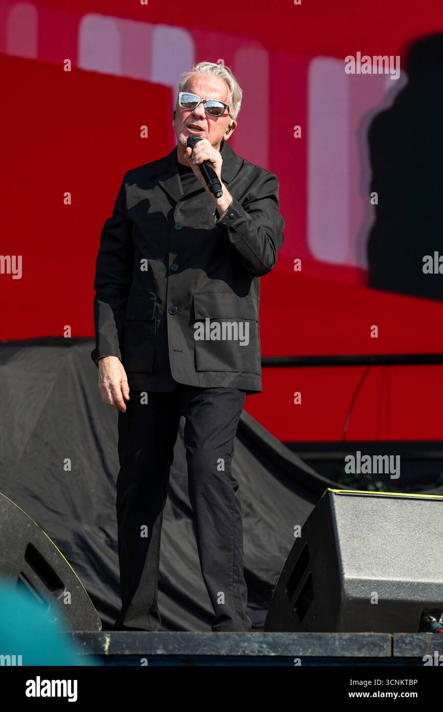 Mark Mothersbaugh, of Devo, performs during the Shaky Knees Music ...