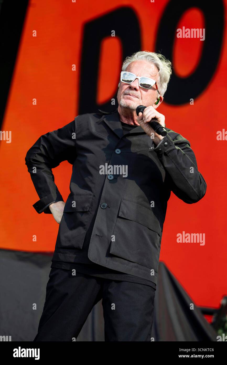 Mark Mothersbaugh, of Devo, performs during the Shaky Knees Music ...