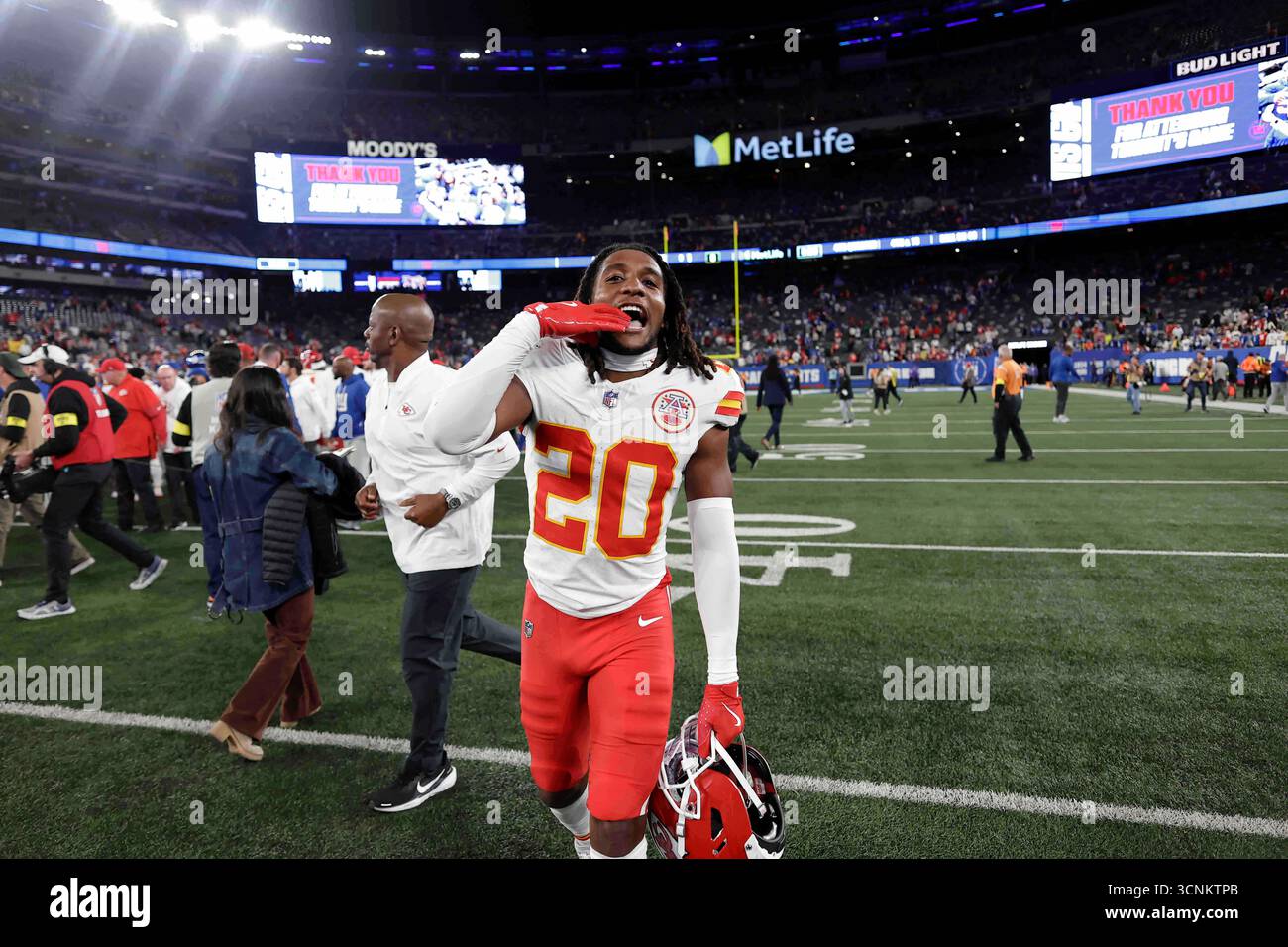 Kansas City Chiefs defensive back Nohl Williams celebrates following an ...
