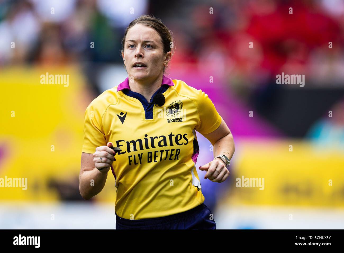 Referee Maggie Cogger-Orr during the Women's Rugby World Cup 2025, Semi ...