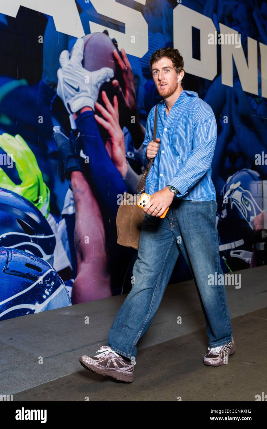 Seattle Seahawks punter Michael Dickson (4) arrives before an NFL ...