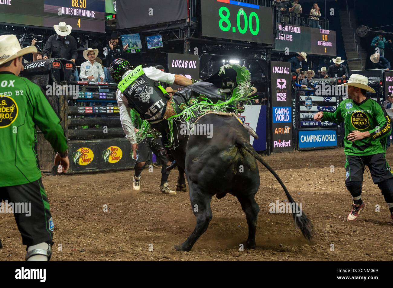 Austin Gamblers' Kaique Pacheco rides Hoobastank in game 11 during the ...