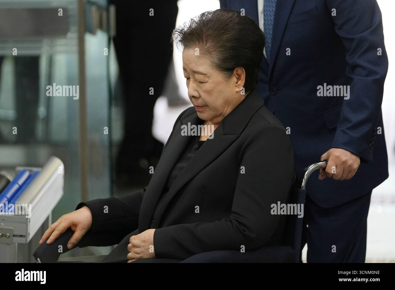 Hak Ja Han, the leader of South Korea's Unification Church, arrives at ...