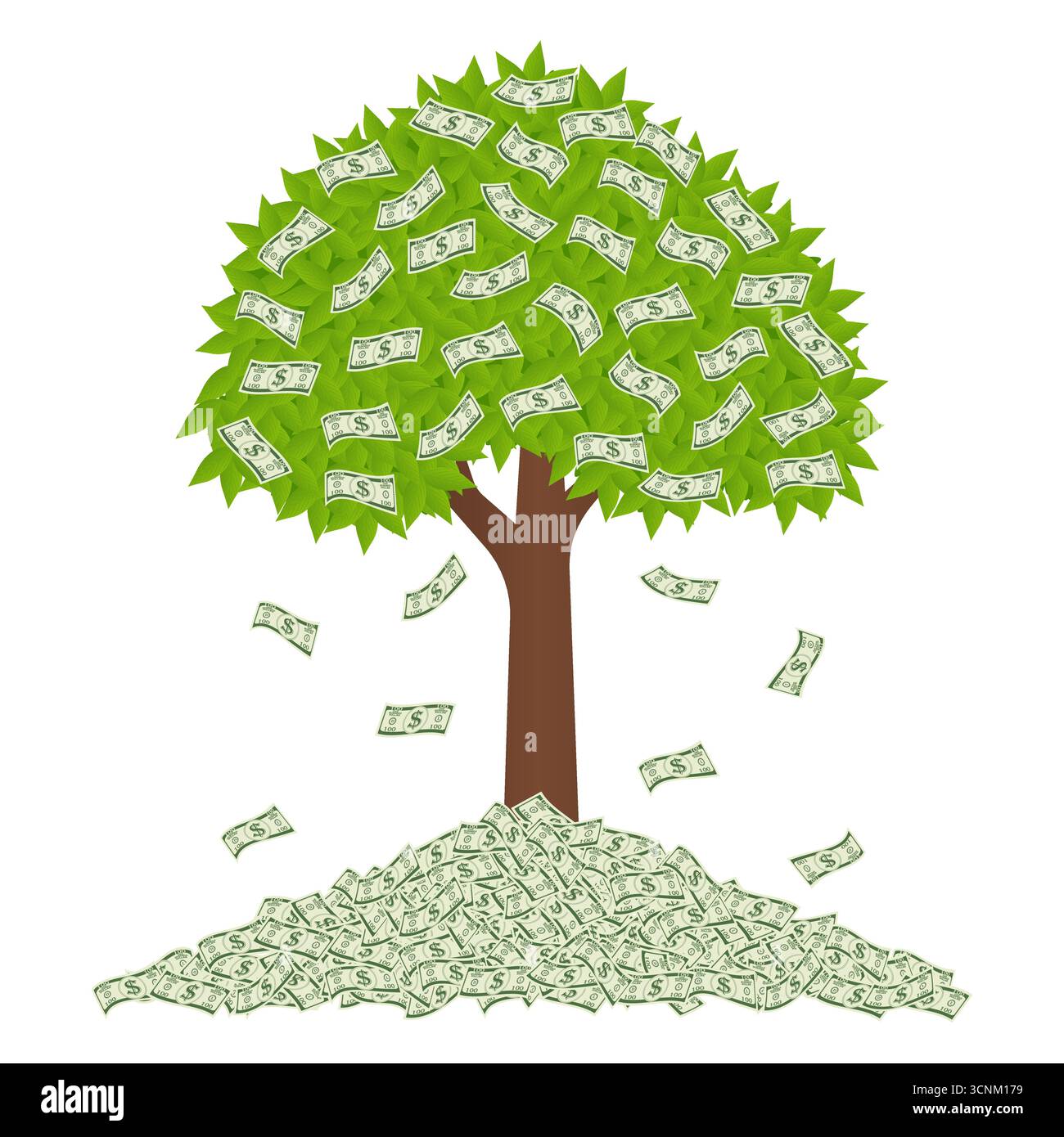 Money tree dollar coin wealth Cut Out Stock Images & Pictures - Alamy