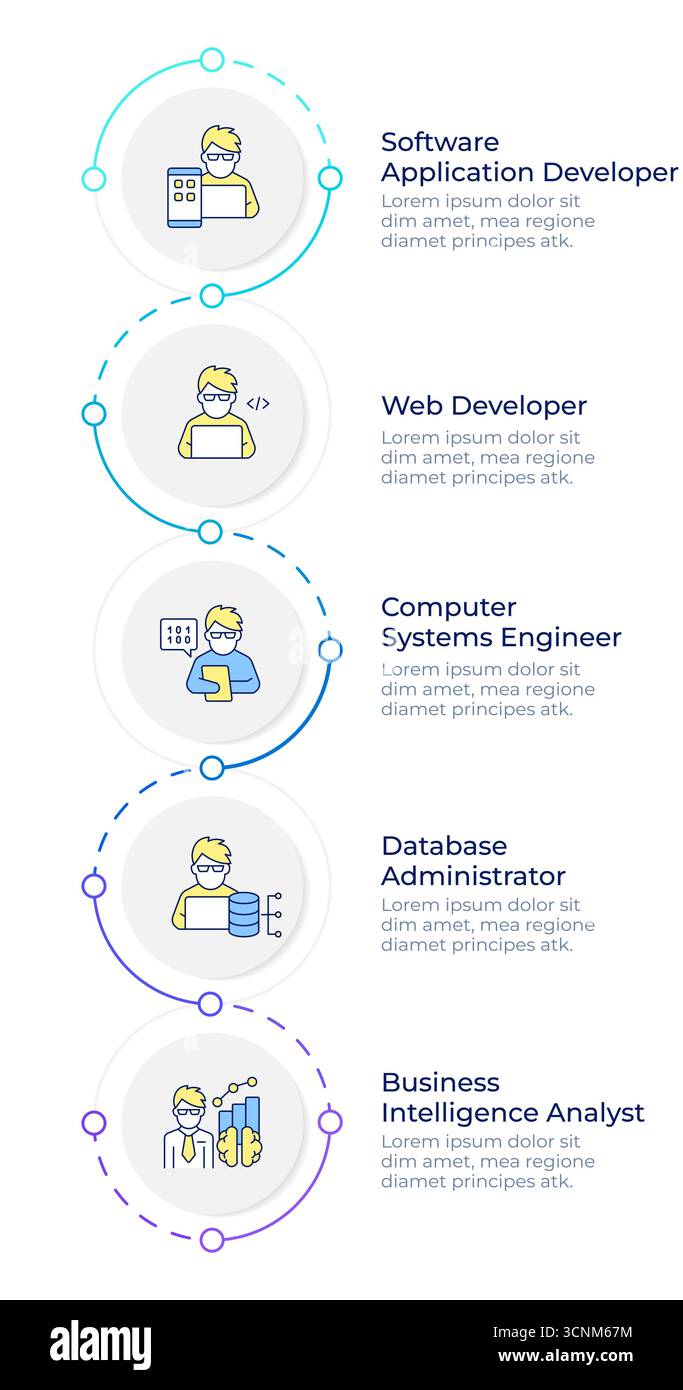 It professions types infographic design template Stock Vector Image ...