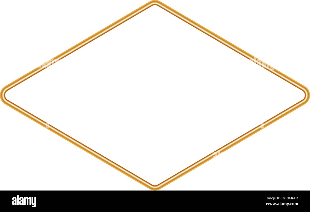 Golden vignette 3d border Cut Out Stock Images & Pictures - Alamy