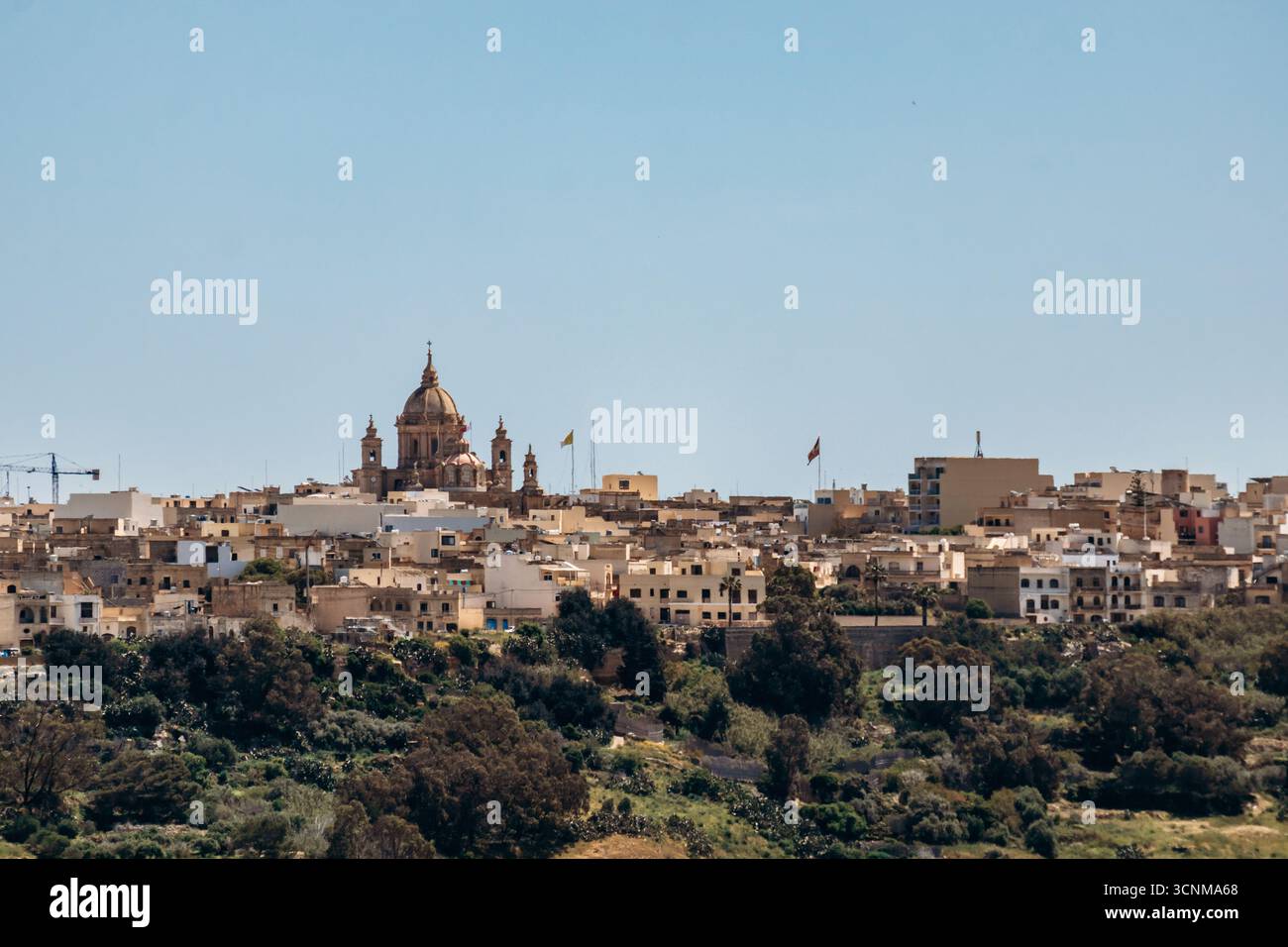 Panoramic view of Xewkija Rotunda, the island’s largest church and a ...