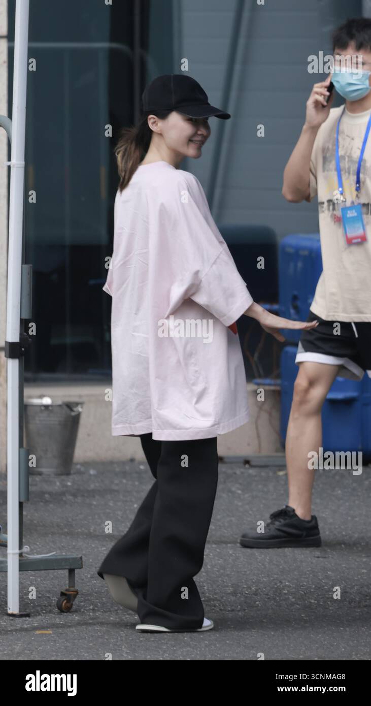 Chinese actress Jin Jing appears in Hangzhou City, east China's ...