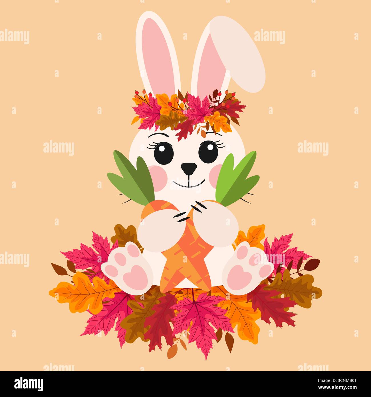 Cute atumn bunny hi-res stock photography and images - Alamy