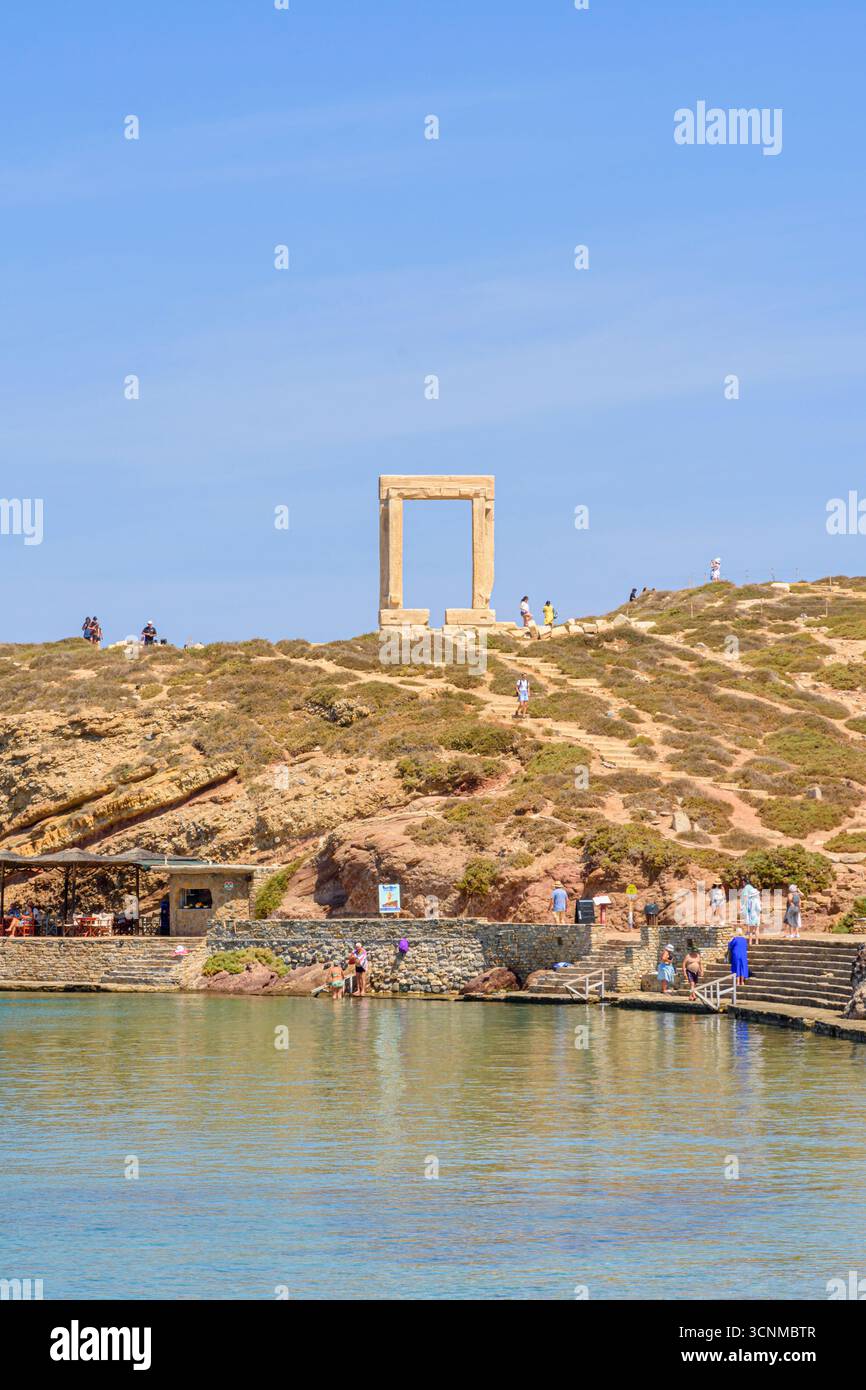 Temple of Apollo arch on the islet of Palatia overlooking the sheltered ...